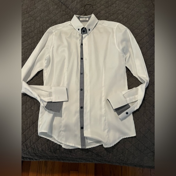 Naracamicie | Shirts | Mens Small Italian Button Down White With Black ...